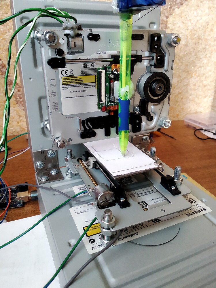 CNC plotter, pen displacement and voltage drop - Motors, Mechanics ...