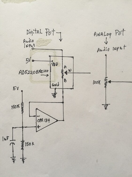 Replacing a analog pot with a digital pot---ground question - General ...