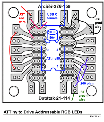 WS28212b with ATtiny85 250718 - 3rd Party Boards - Arduino Forum