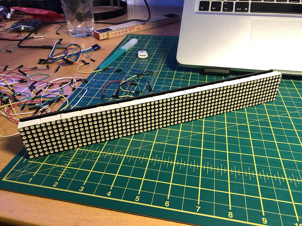 64x8 Matrix LED Display, how to use ? - LEDs and Multiplexing - Arduino ...