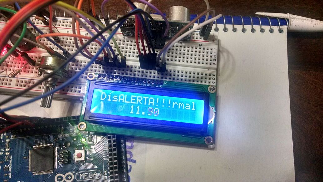 Sensor hc-sr04 y display con arduino mega - Software - Arduino Forum