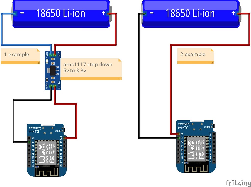 Esp8266 and battery 18650 (or 13350) - General Electronics - Arduino Forum