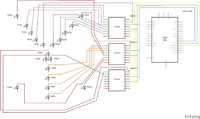 Flux Capacitor - Shift Register Output pin Help - LEDs and Multiplexing - Arduino Forum