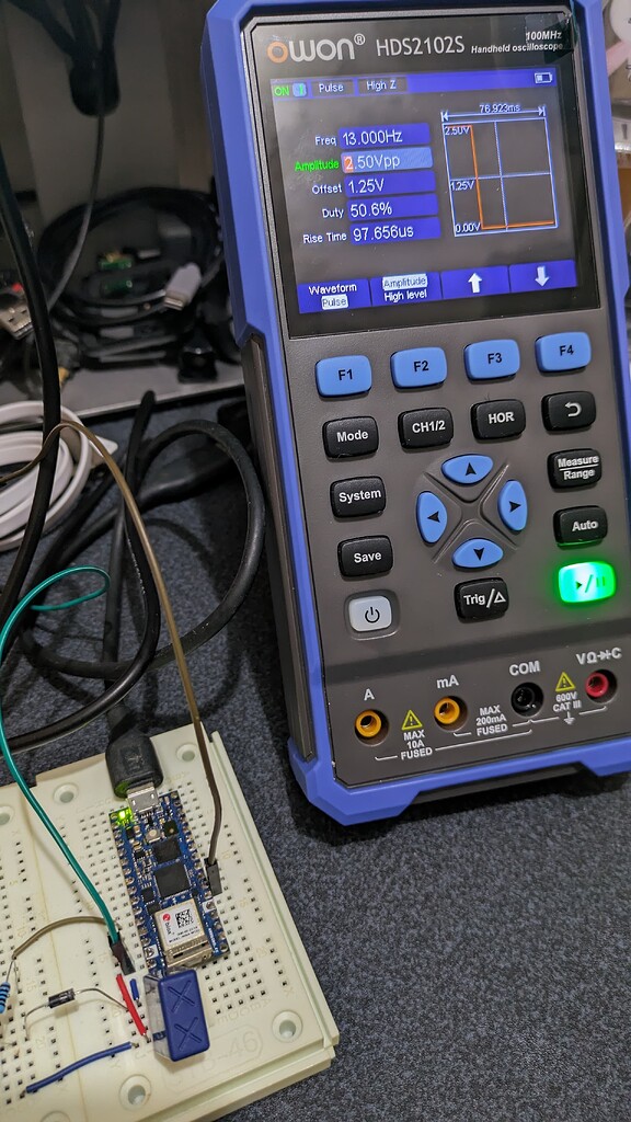 [Nano RP2040] Frequency counter problem - Programming - Arduino Forum