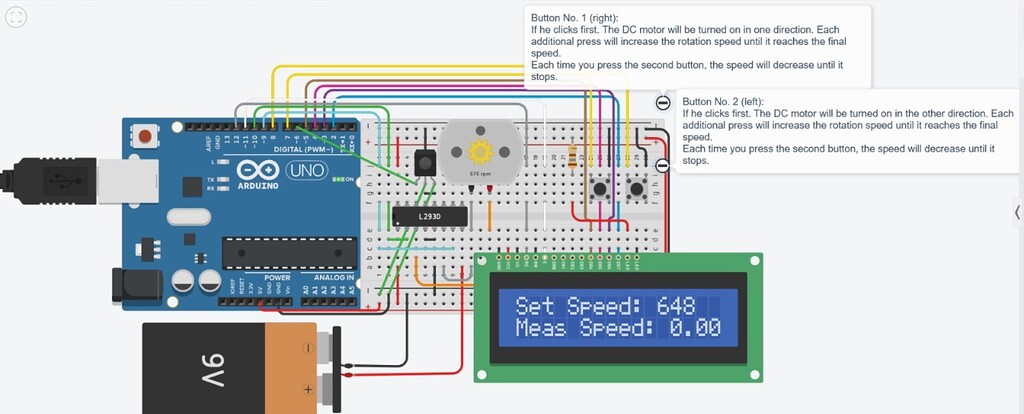 PLS HELP: Controlling DC motor using buttons and measure speed using IR encoder speed ...