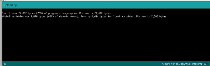 Problem Uploading Larger Sketches [Solved] - Yún - Arduino Forum