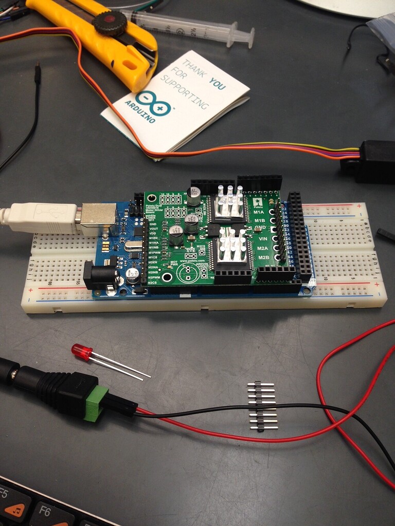 Firgelli L12 -P Actuator + Arduino Mega 2560 + Pololu Dual VNH Driver ...