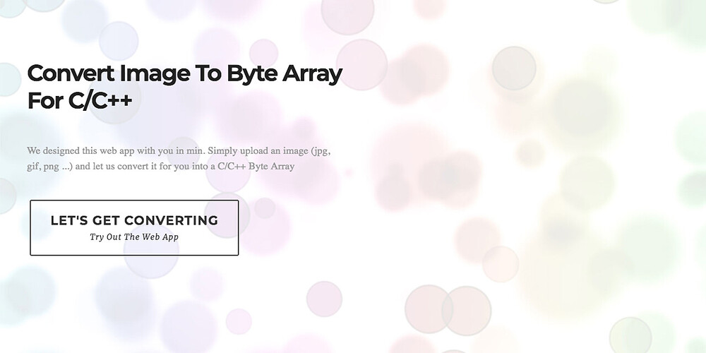 Converting bitmaps to byte arrays - Displays - Arduino Forum