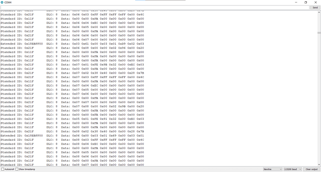 Can bus MCP2515 with ECU/ECM j1939 KOMATSU CM850 Engine Controller - Networking, Protocols, and ...