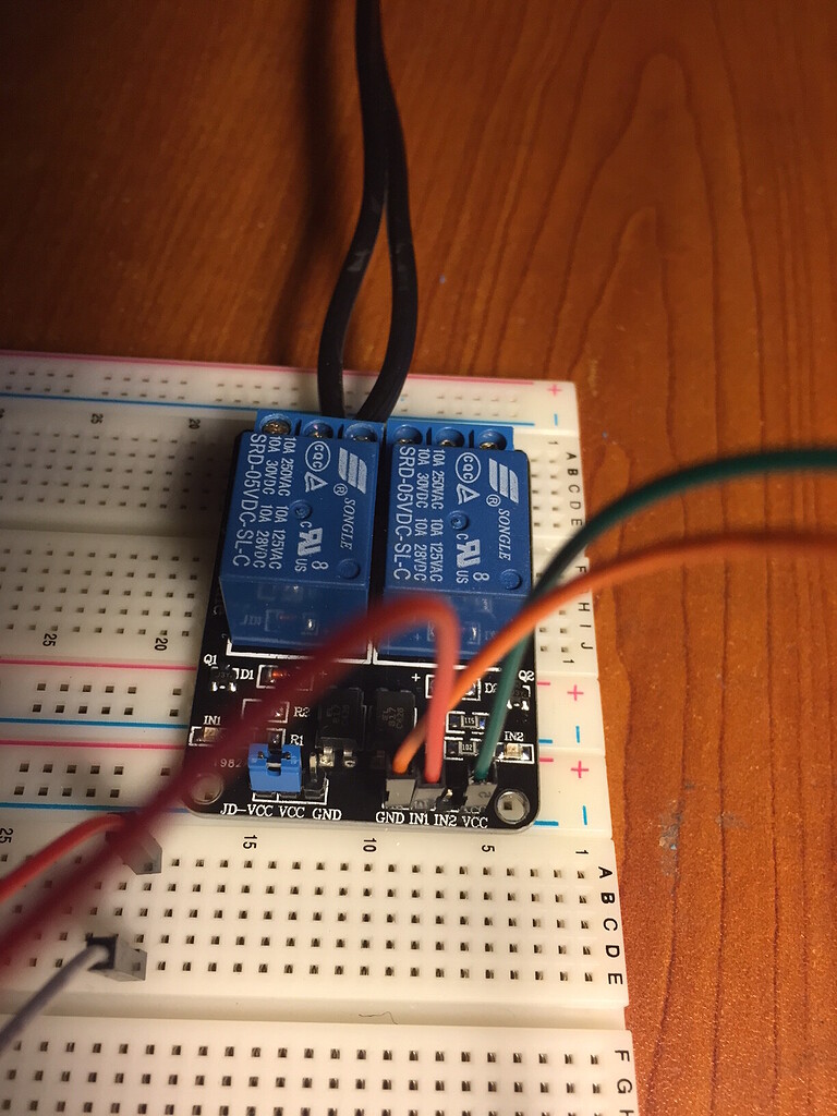 using arduino yun with relay trying to get light bulb to switch ...