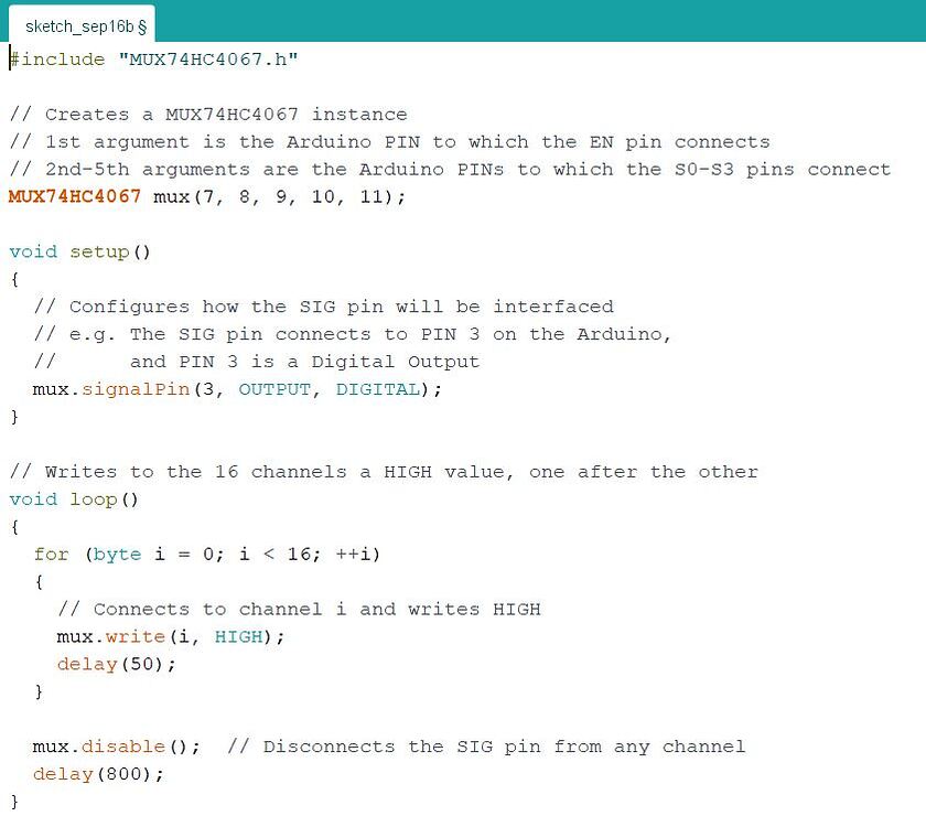 CD74HC4067 + Arduino Module Programming - Español - Arduino Forum