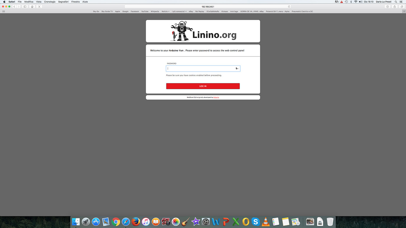 problema configurazione wifi Arduino Yun - Generale - Arduino Forum