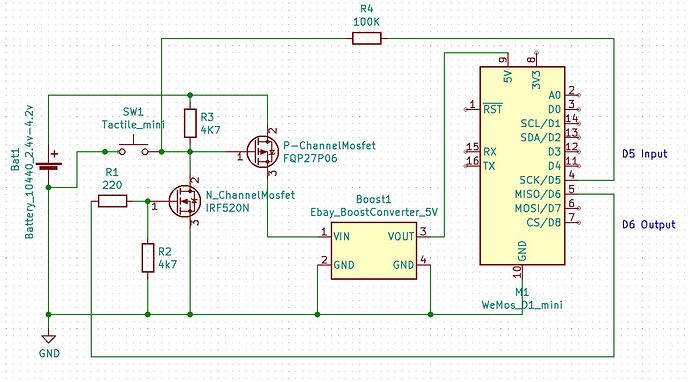 Arduino Boost Converter that activates with a button and is held on by ...