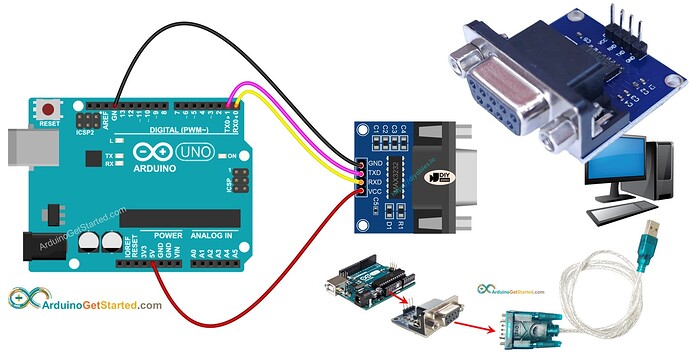 Connecting RS232 Device to Arduino Mega via Hardware Serial (TX2/RX2) - Networking, Protocols ...