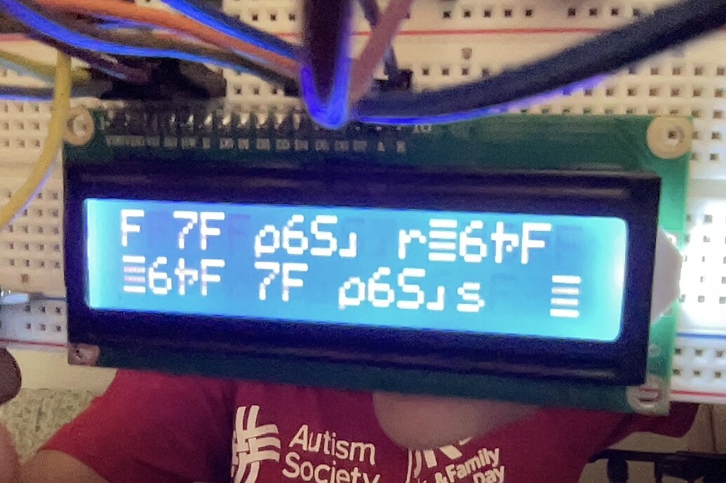 LCD display goes crazy after large numbers are recieved by the HC-SR04 sensor - Displays ...