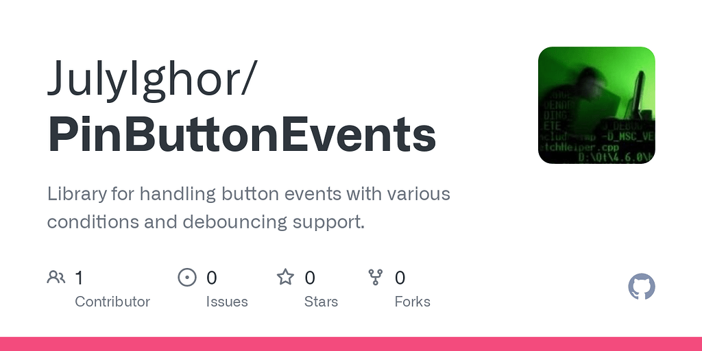 Pinbuttonevents Library For Handling Button Events With Various