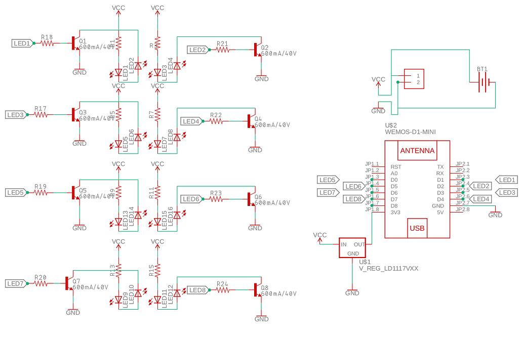 LED array using the esp8266 - General Guidance - Arduino Forum