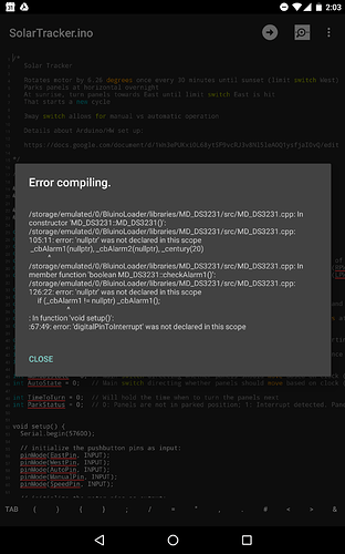 MD_DS3231 library doesn't compile on Android Bluino Loader app - Programming - Arduino Forum