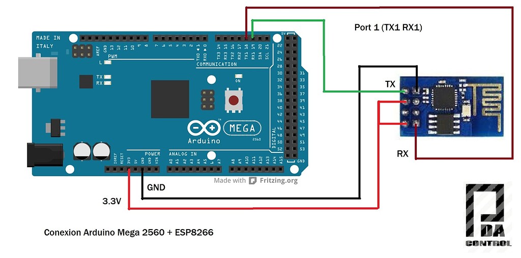 Es posible conectar un ESP8266 y un DS3231 al mismo tiempo en un Arduino Mega? - Hardware ...