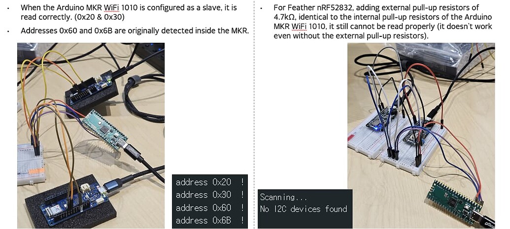 I2C: one master two slave, no recognition - General Electronics - Arduino Forum