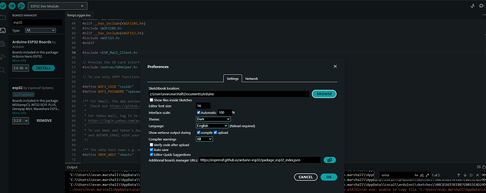 ESP32 compilation problems - Programming - Arduino Forum
