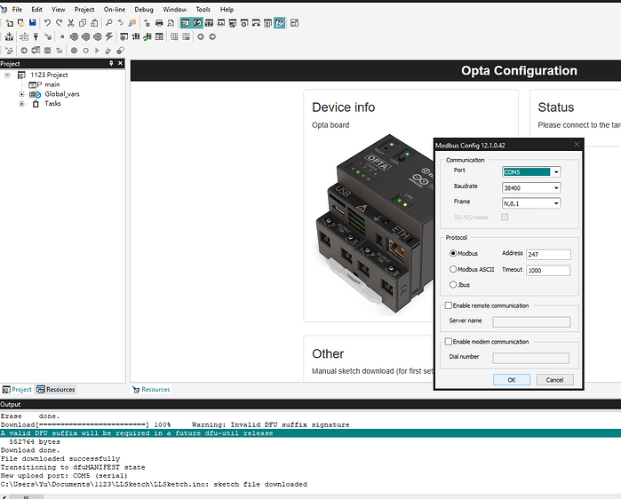 OPTA connection error via usb to type C - Opta - Arduino Forum