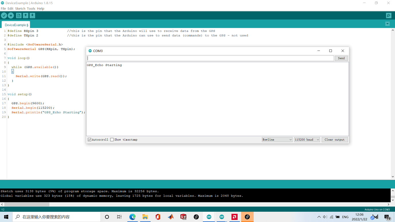 Can't get any GPS data (Ublox NEO M8N) - Sensors - Arduino Forum