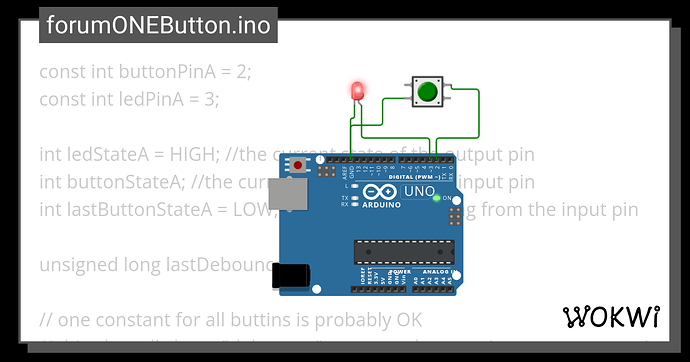 4 button's 4 leds debounce - Programming - Arduino Forum