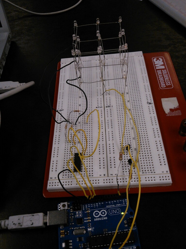 3x3 Cube light wont light :/ - LEDs and Multiplexing - Arduino Forum