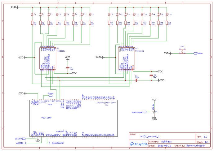 Potentiometer controlled daisy chained shift registers - LEDs and Multiplexing - Arduino Forum