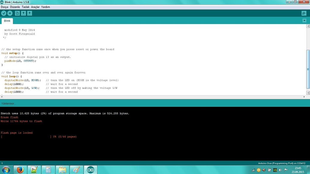 Flash page is locked - Due - Arduino Forum