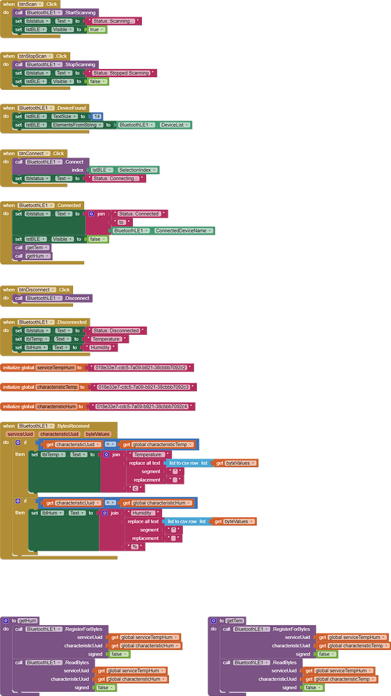 Help with my Arduino nano BLE connection and MIT app inventor - Nano 33 BLE Sense - Arduino Forum