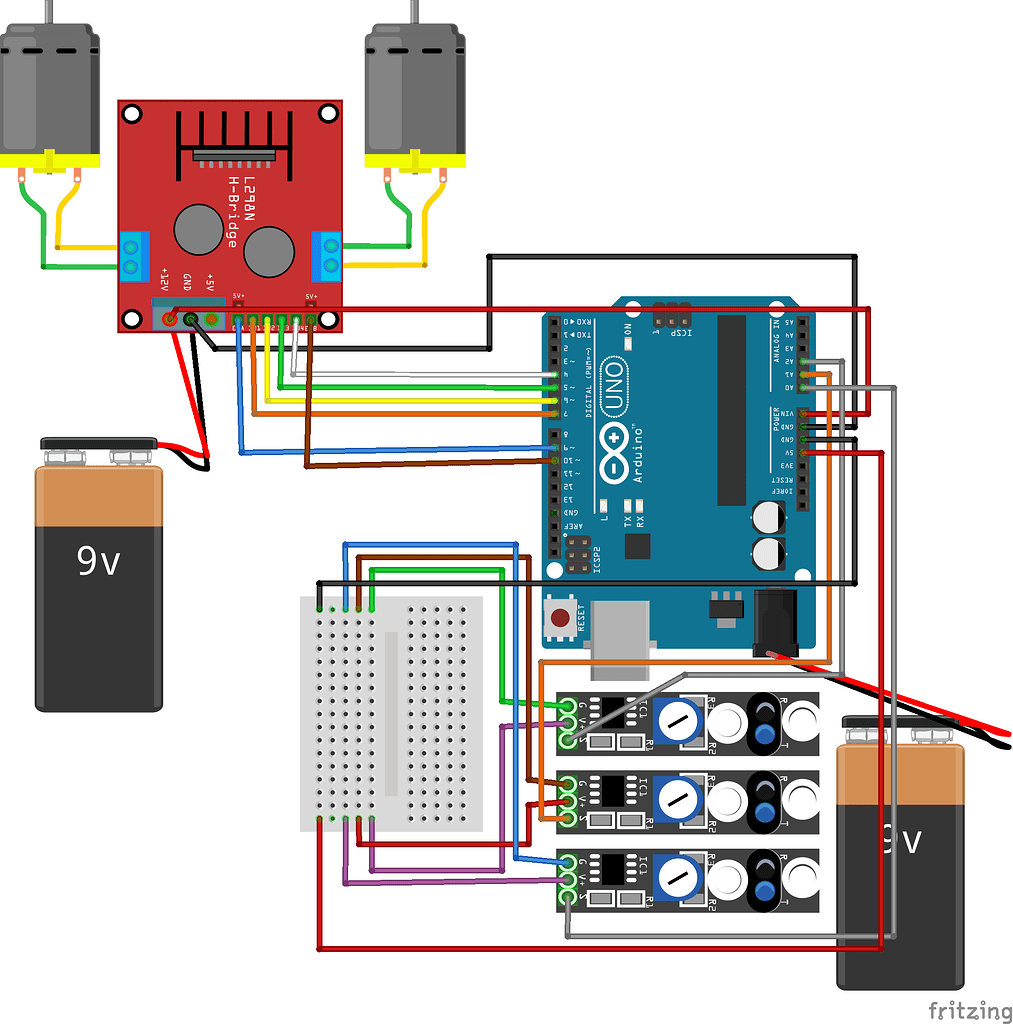 Arduino Uno Line Tracer Is Not Working Properly Programming Arduino Forum