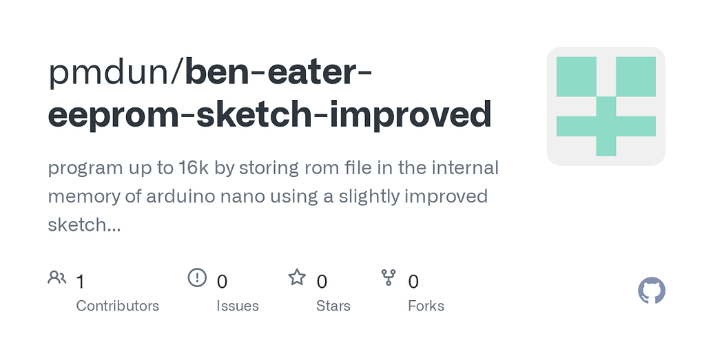 ben eater eeprom programmer! can program 16k eeprom - Storage - Arduino Forum