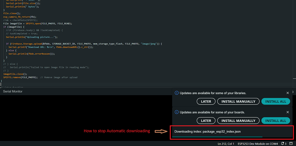 How to stop automatic download of libraries or board version - IDE 2.x ...