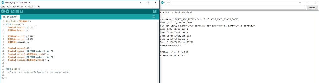 Esp32 Is Unable To Store More Than 4 Bytes In Eeprom Programming Arduino Forum