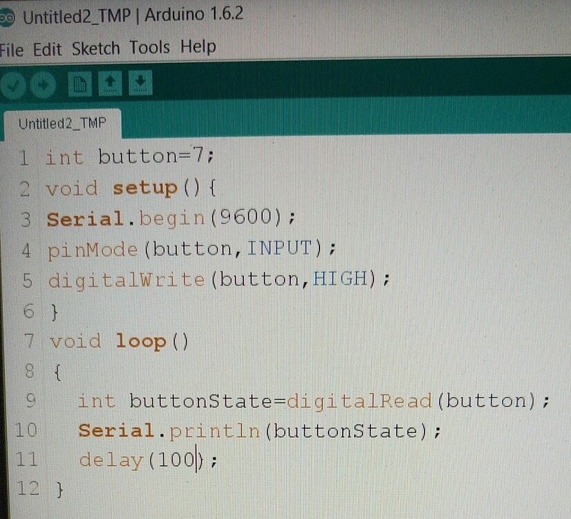 Push button single serial write - Programming - Arduino Forum