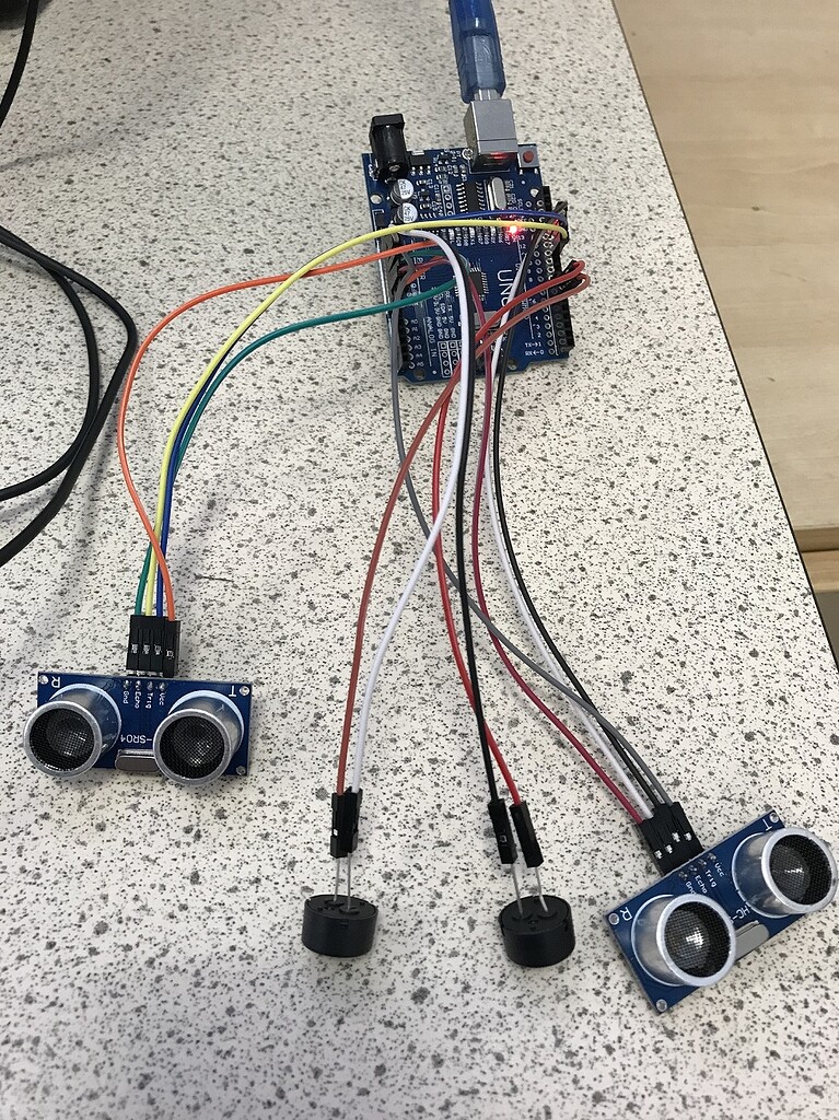 Help with code for parking sensors (one of sensors 'out of range ...