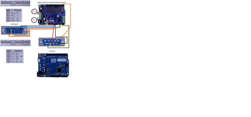 Logitech pedals and shifter code combination to work with one Arduino ...