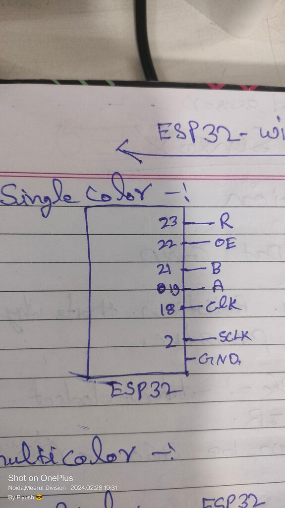 LED P10 (32x16) with esp32 - LEDs and Multiplexing - Arduino Forum