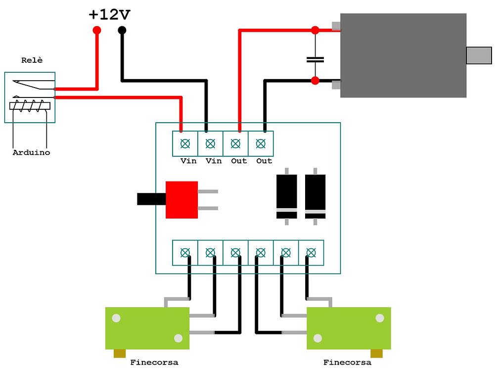 Aiuto!! Funzionamento motore 12v con inversione di marcia - Hardware - Arduino Forum