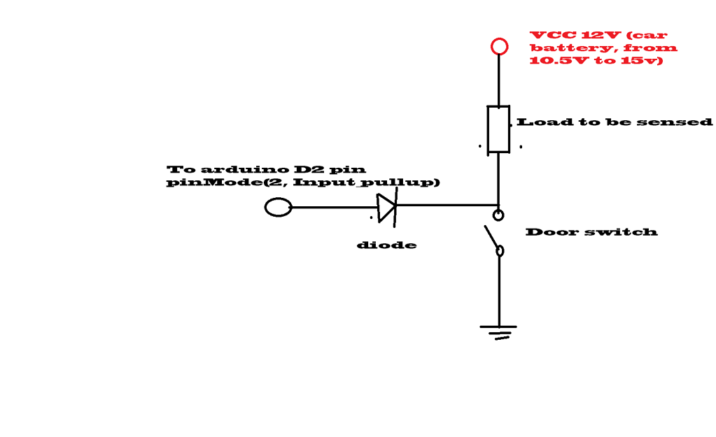 Best approach to sense a 12v switch going to GND in an automotive ...