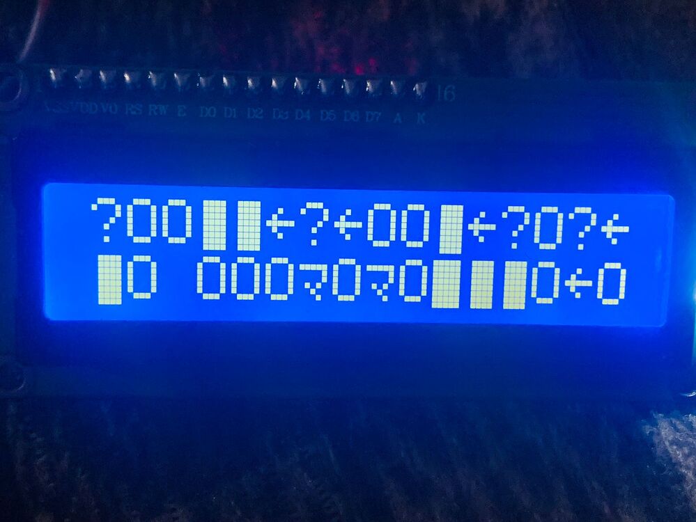 Need Help With I2c Lcd Screen Issue Displaying Weird Characters Displays Arduino Forum 4816