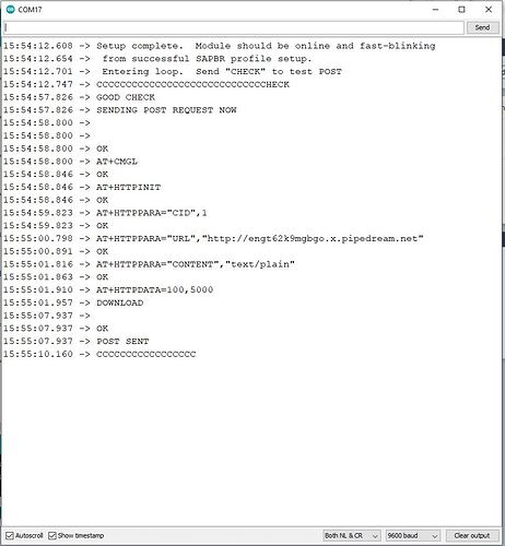 Trouble sending POST using SIM7000A - Networking, Protocols, and Devices - Arduino Forum