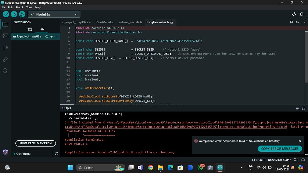 Troubleshooting Arduino Iot Cloud Serial Port Bug Transitioning To Arduino Ide For Thing