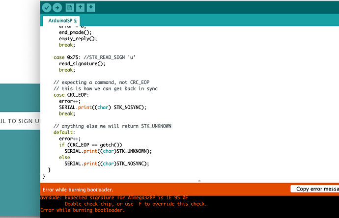 trying to burn boot loader on ender 5 3D Printer - Uploading - Arduino Forum