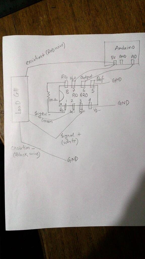 Load Cell and AD620 as amplifier . - General Guidance - Arduino Forum