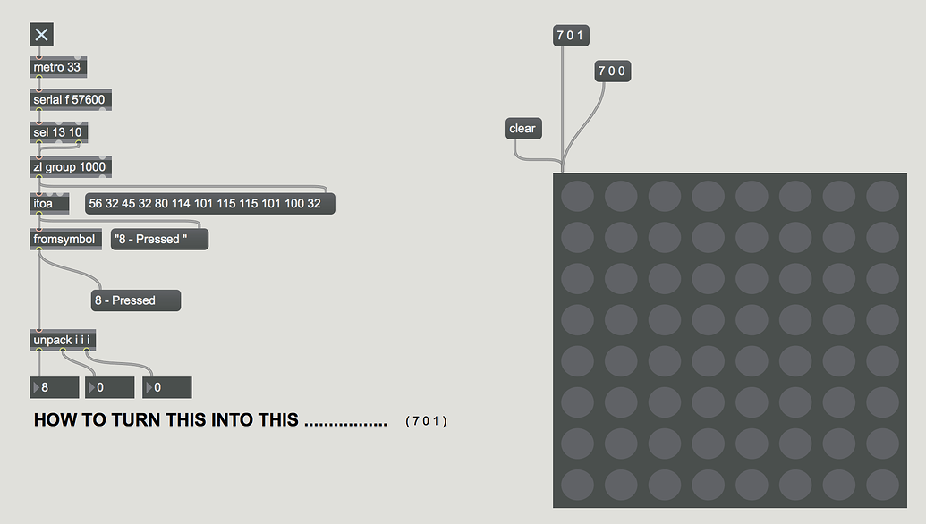 Sending button matrix data to max/msp - Interfacing w/ Software on the ...