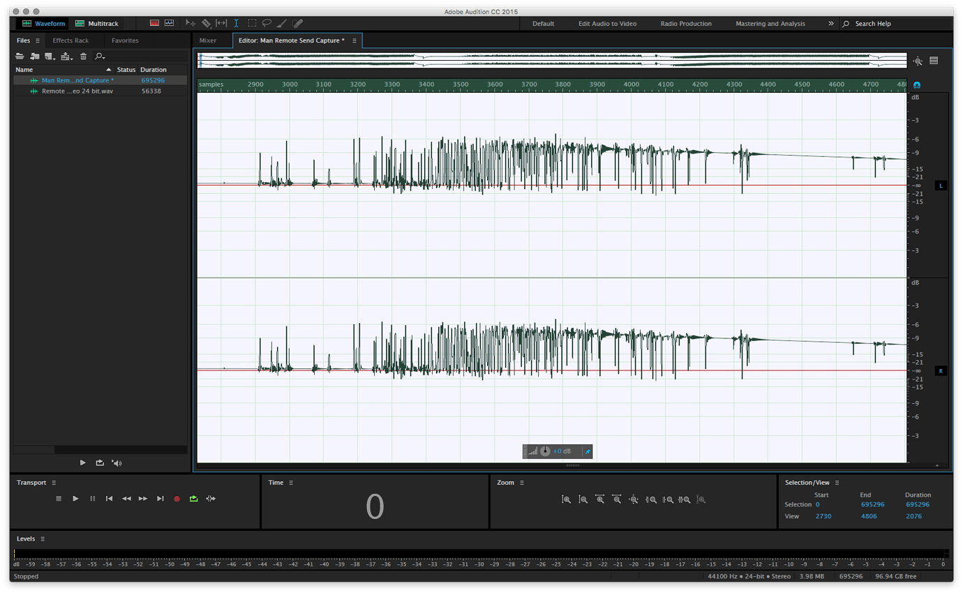 Hard coding unknown 433Mhz unknown protocol using Audacity/Audition with line-in - Networking ...