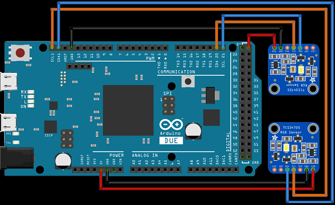 Uso de 2 sensores tcs34725 (de rgb) no arduino MEGA - Português ...